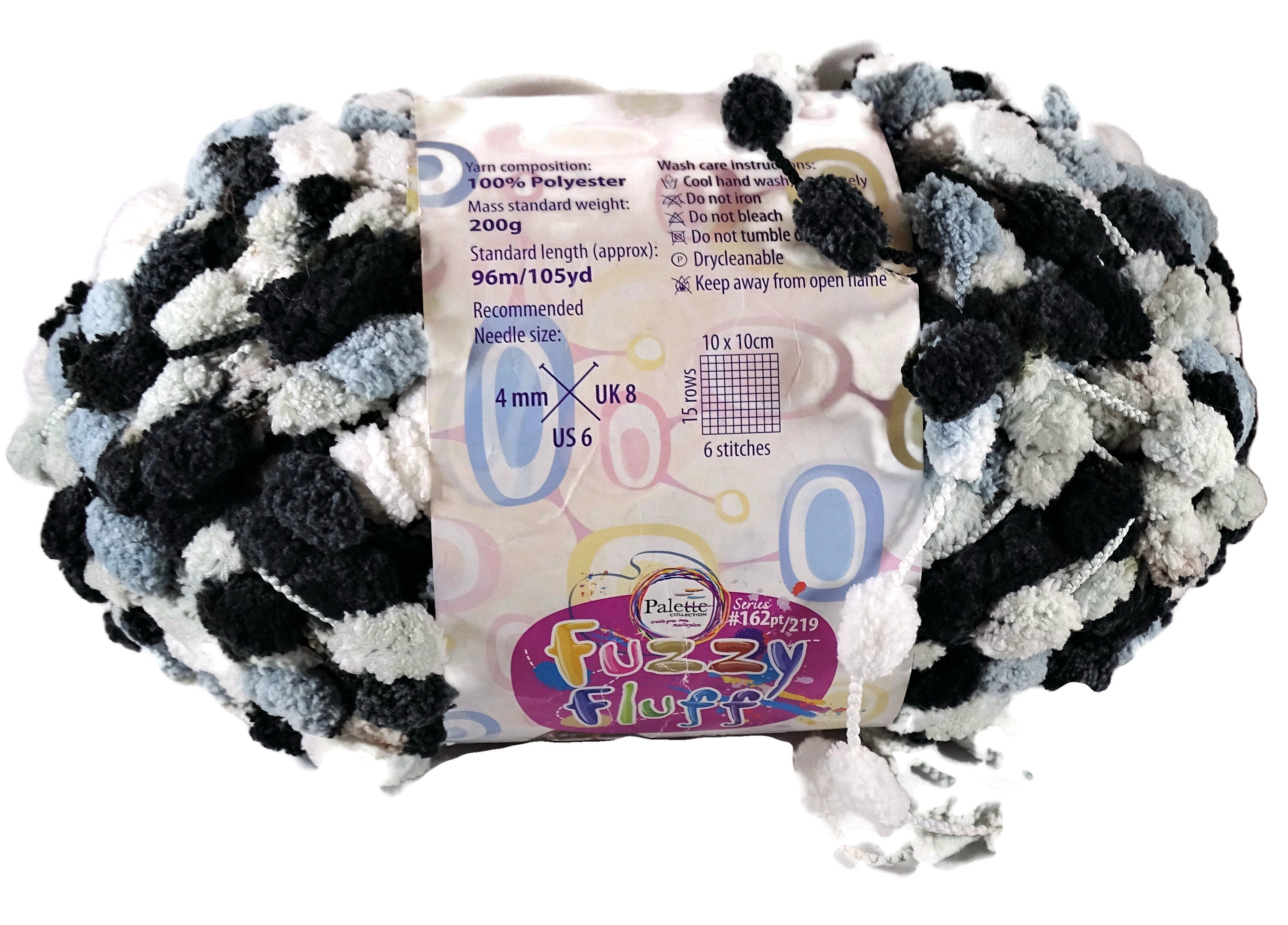 Palette Fuzzy Fluff Yarn Star Cluster Pom Pom Knitting Crochet Craft - Etsy