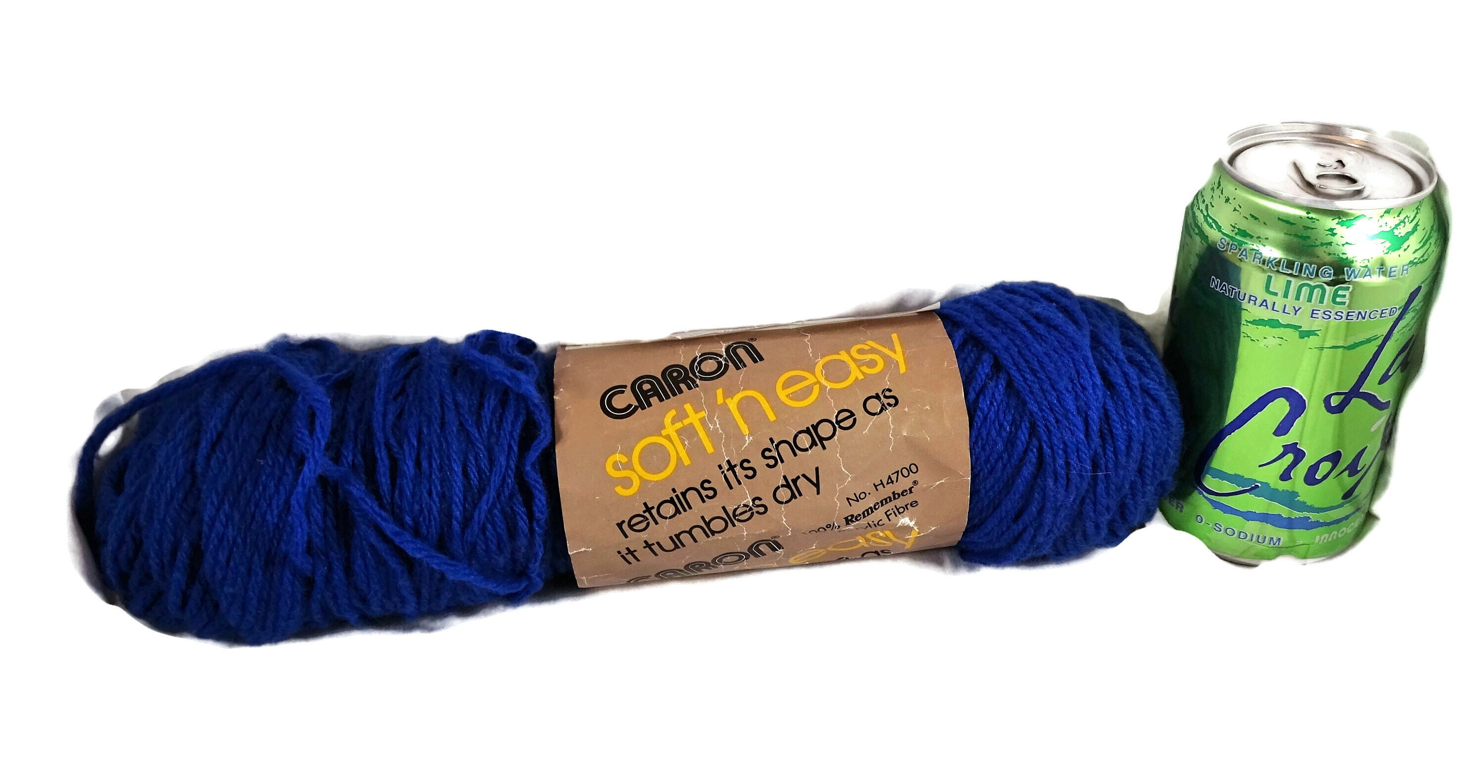 Caron Yarn Soft N Easy Royal Blue Knitting Crochet 4 Ply Worsted Knit ...