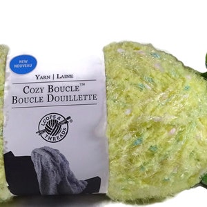 Loops and Threads Yarn Cozy Boucle Lemonade Yellow Knitting Crochet ...
