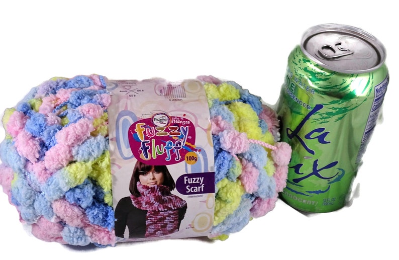 Pom Pom Yarn: Ice Pastel Fuzzy Fluff, Super Bulky - Etsy