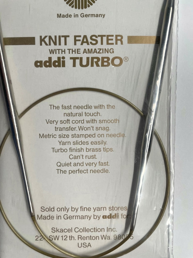 Skacel Addi Turbo Circular Needle Germany Knitting Craft - Etsy