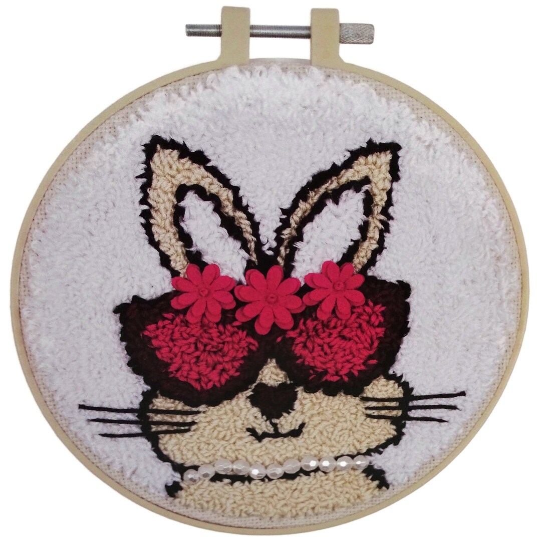 Loops and Threads Punch Needle Kit Bunny With Sunglasses Craft - Etsy
