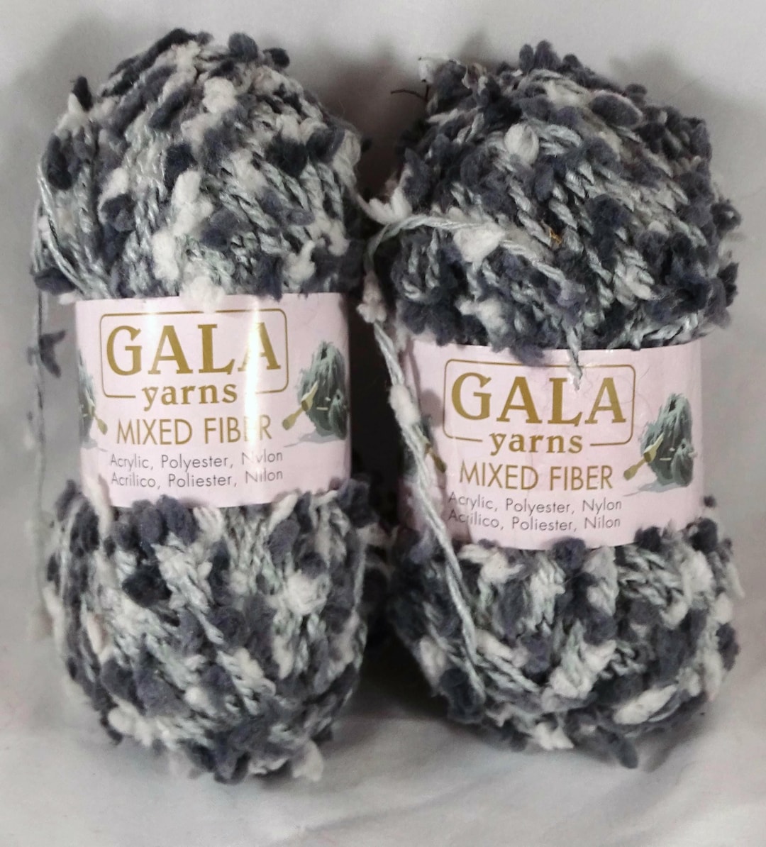 Gala Yarn Mixed Fiber Novelty Lot of 2 Skeins Knitting Craft Crochet - Etsy