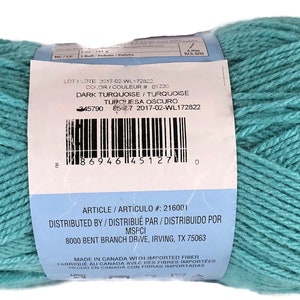 Loops & Threads Yarn Snuggly Wuggly Dark Turquoise Baby PARTIAL Destash ...