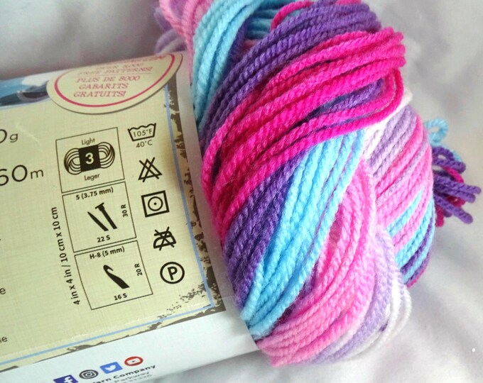 Raspberry Ripple Lion Brand Yarn Ice Cream Knitting Crochet Craft - Etsy