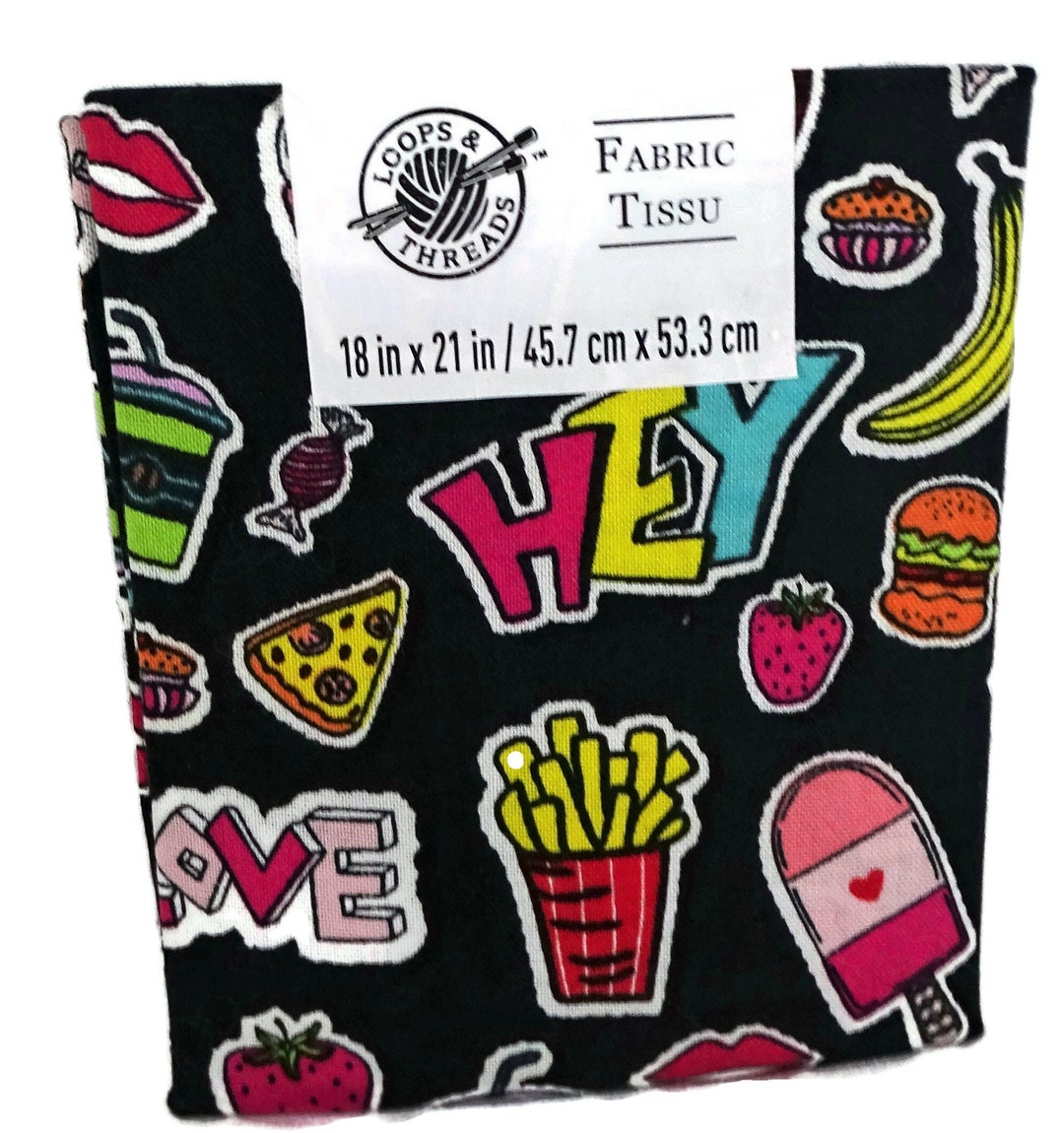 Fast Food Cotton Fabric: Popsicles, Pizza, Fries (18x21 Inches) - Etsy