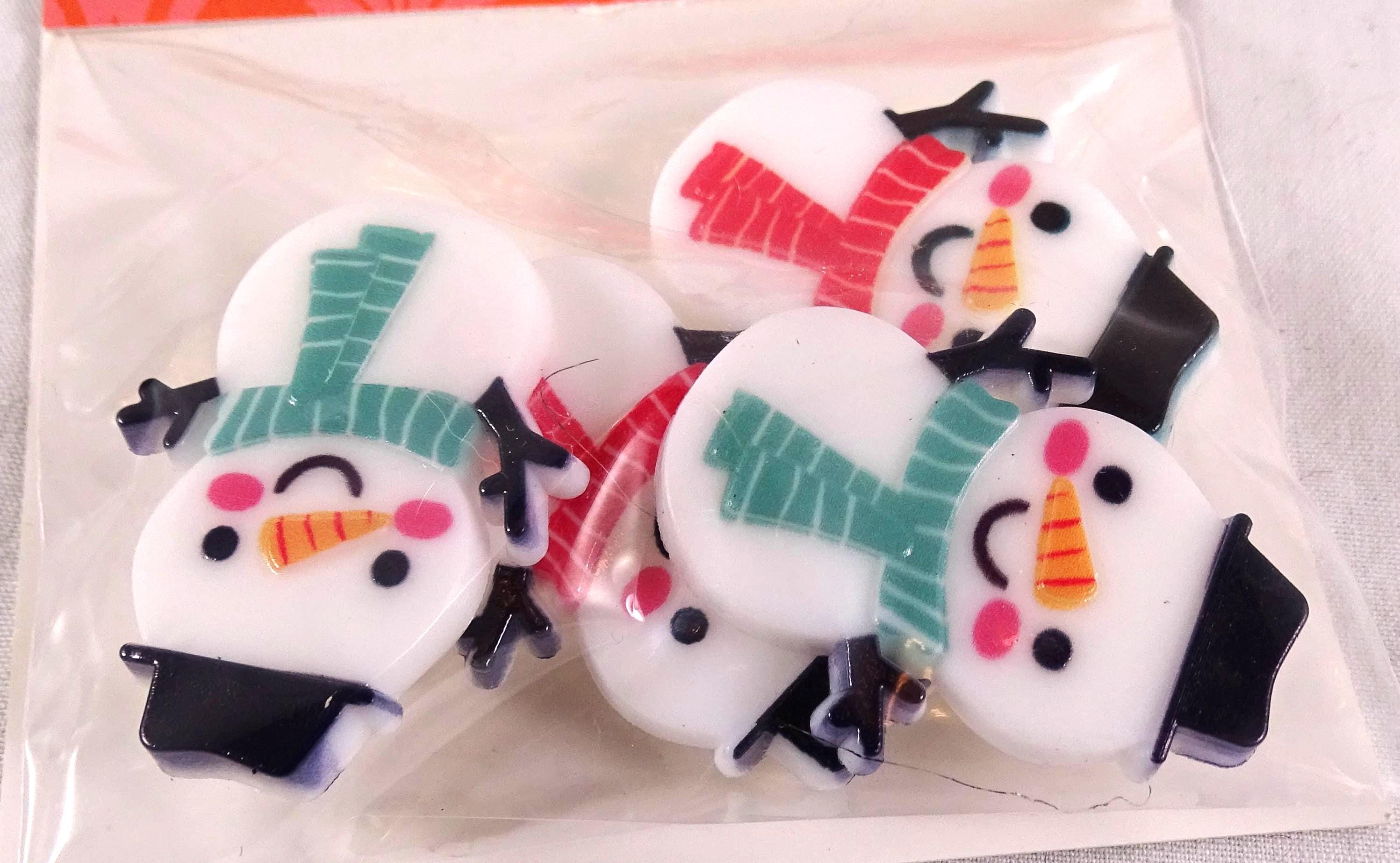 Snowman Buttons - Christmas Sewing Craft DIY - Set of 4 - Etsy