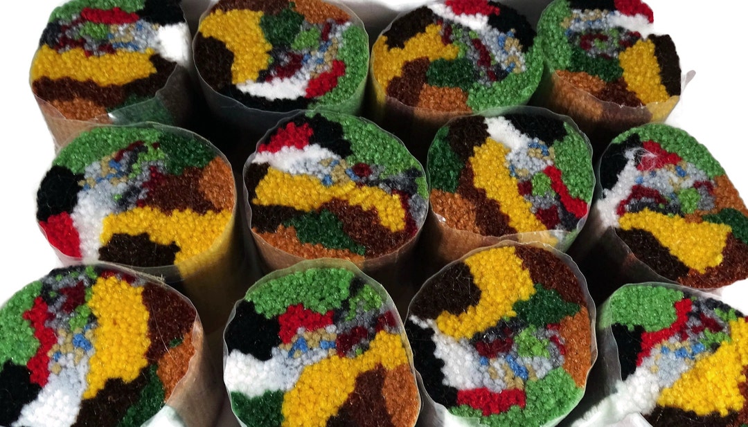 Lot 12 Skeins Latch Hook Rug Pre Cut Yarn Mulit Color - Etsy