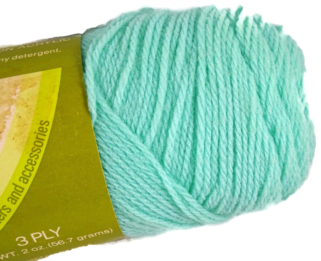 Baby Green Yarn Vintage Caron Wintuk Baby 3 Ply Knitting Crochet Craft ...