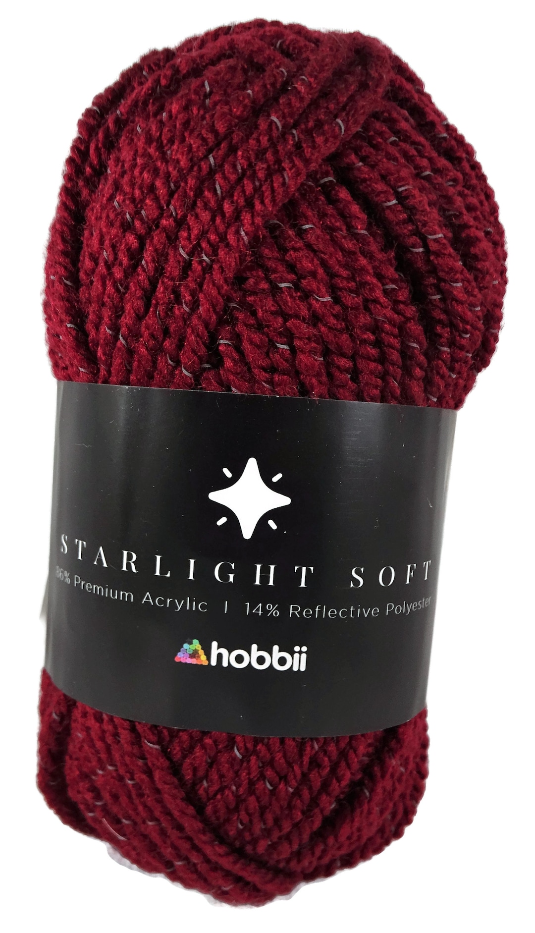 Hobbii Starlight Soft Yarn Wine Red 17 Knitting Crochet Craft ...