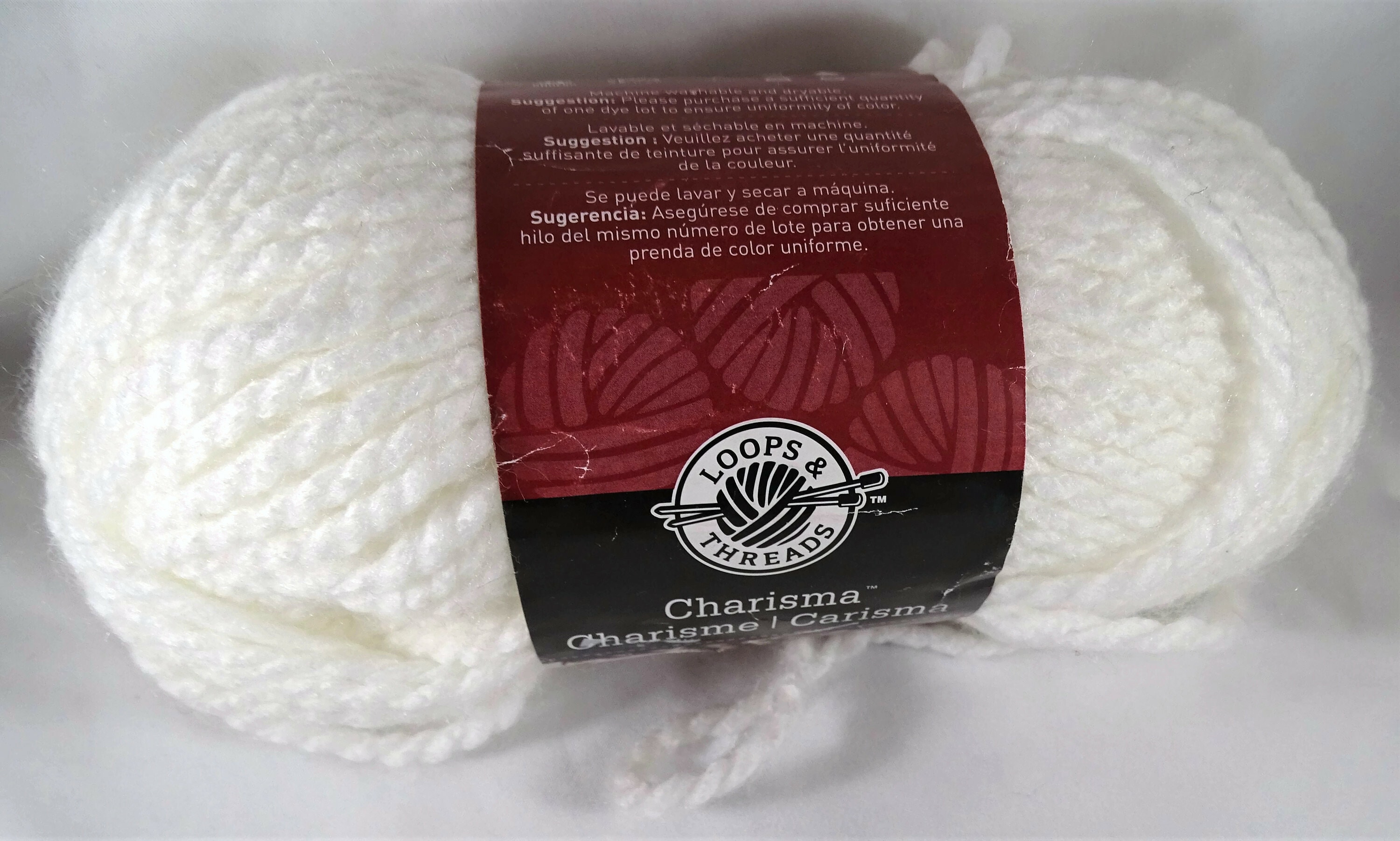 Loops and Threads Yarn Charisma White - Etsy