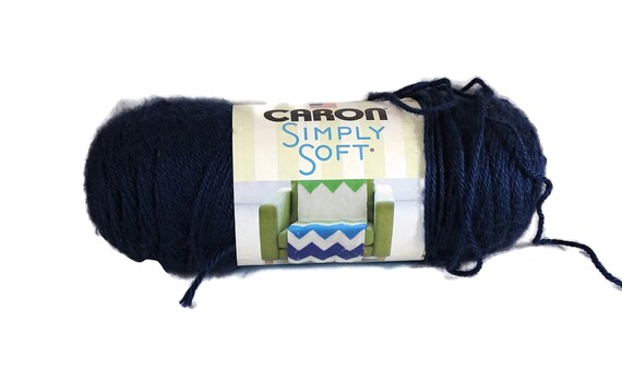 Caron Simply Soft Yarn Dark Country Blue | Etsy