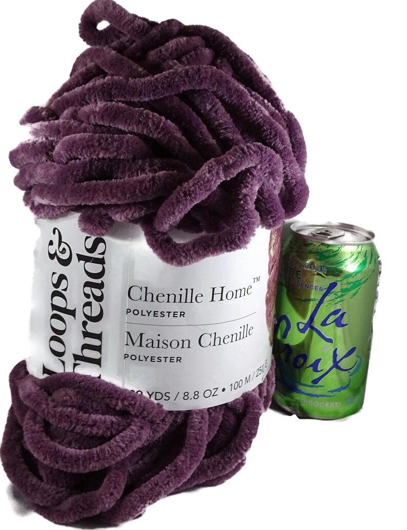 Laine chenille Loops and Threads Home Sureau violet - Etsy Canada