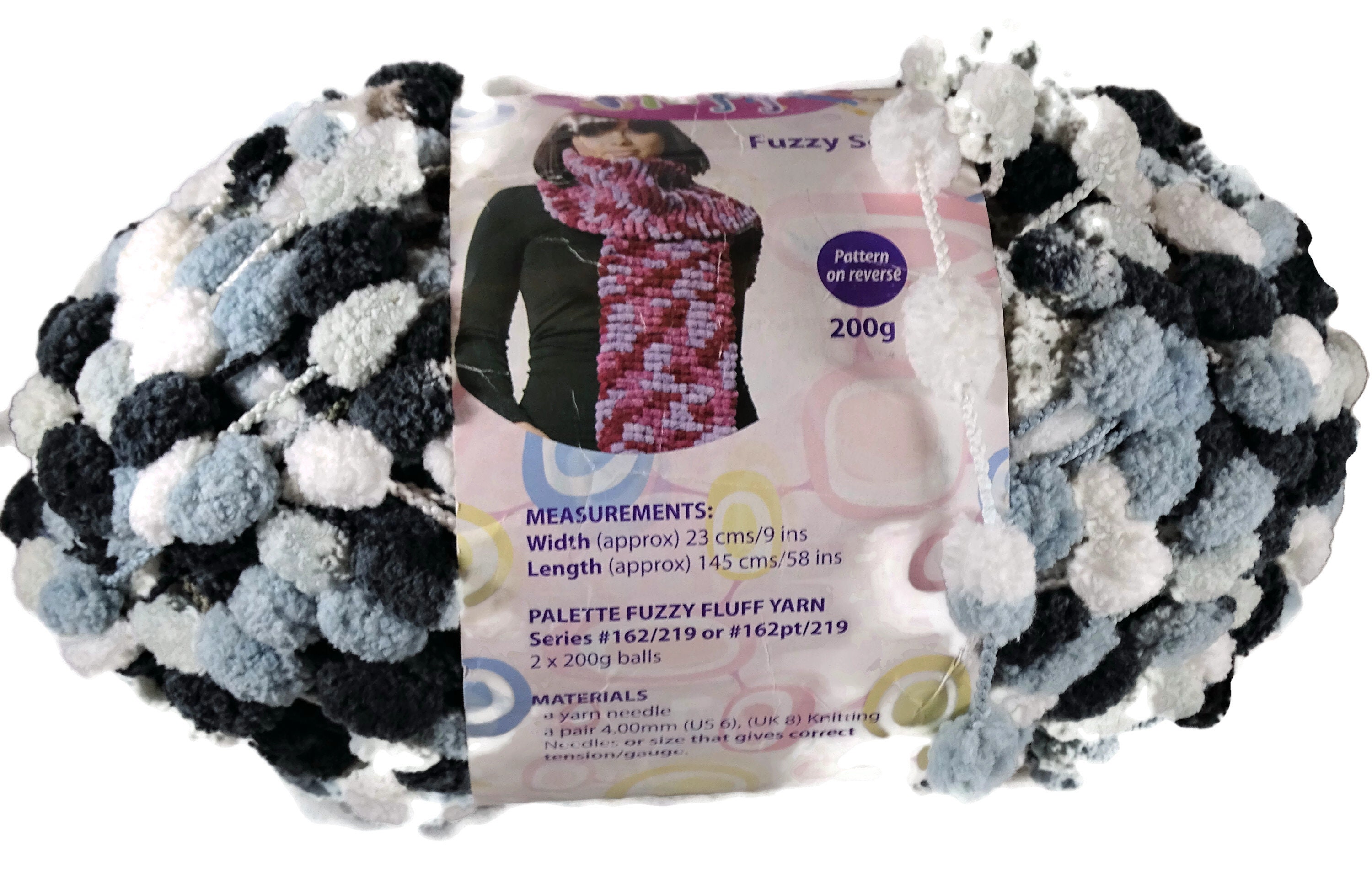 Palette Fuzzy Fluff Yarn Star Cluster Pom Pom - Etsy