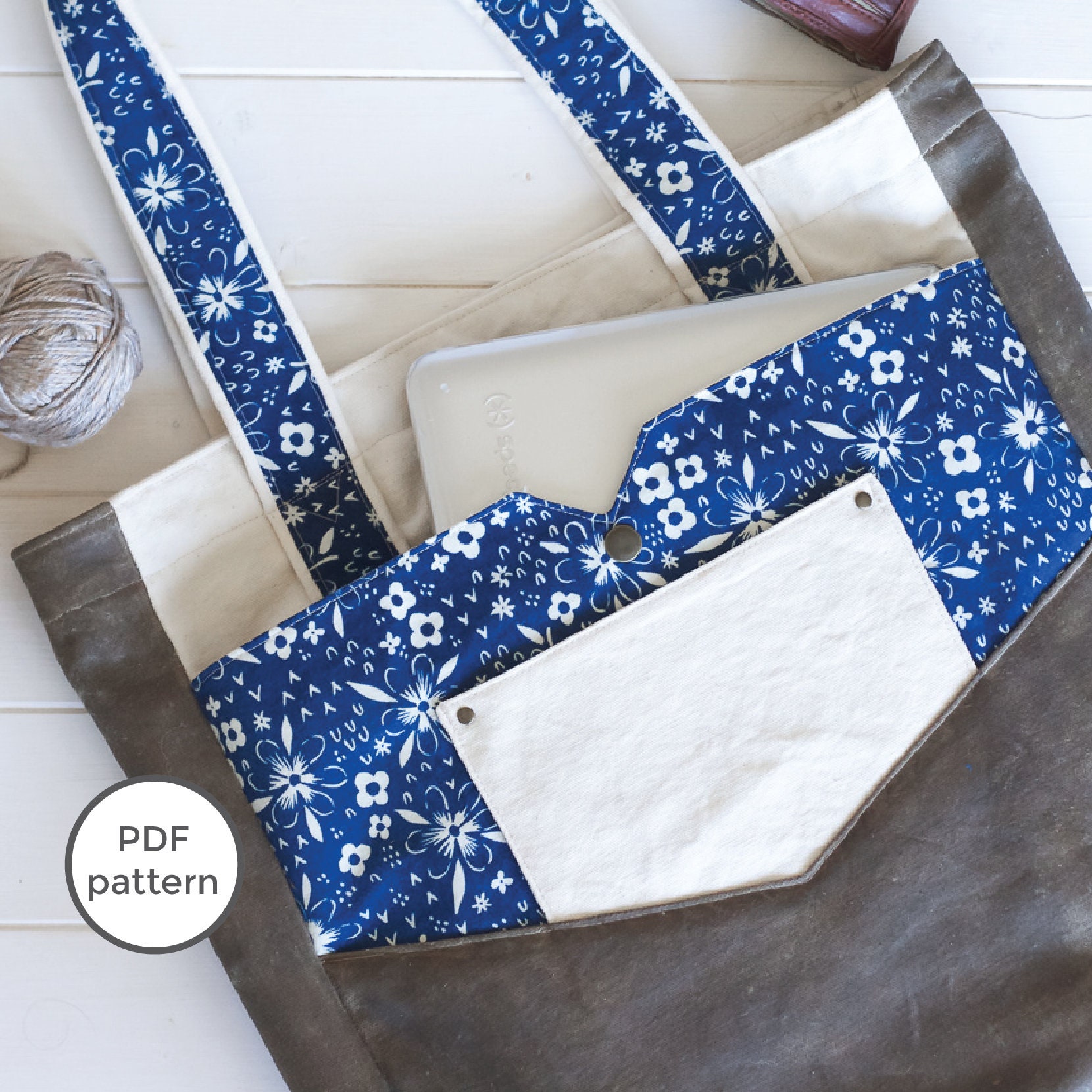 Penfield Pocket Tote Extra-large Tote Bag Sewing PDF Pattern | Etsy