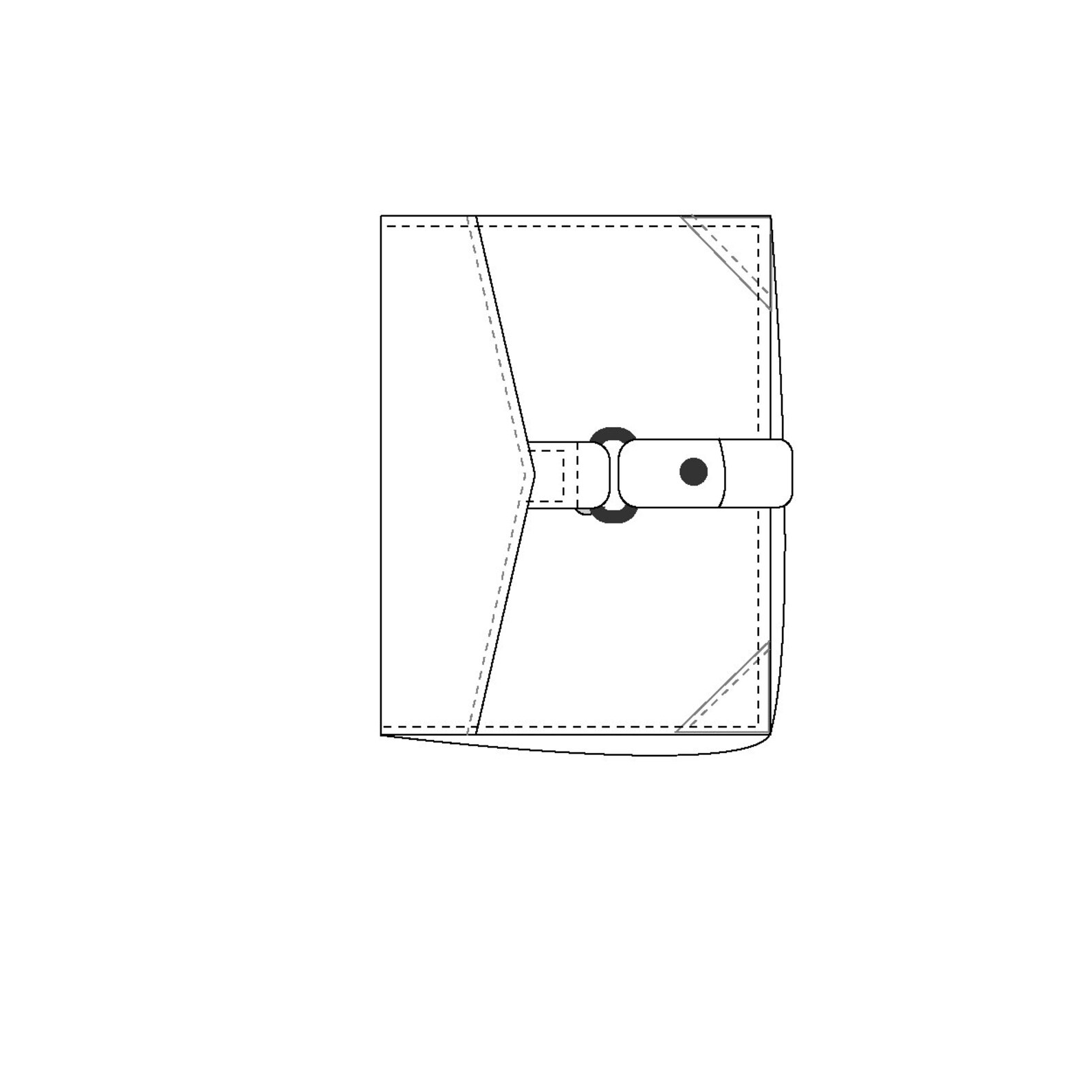 Notebook Cover Sewing Pattern With Buckle for Composition Notebook or ...