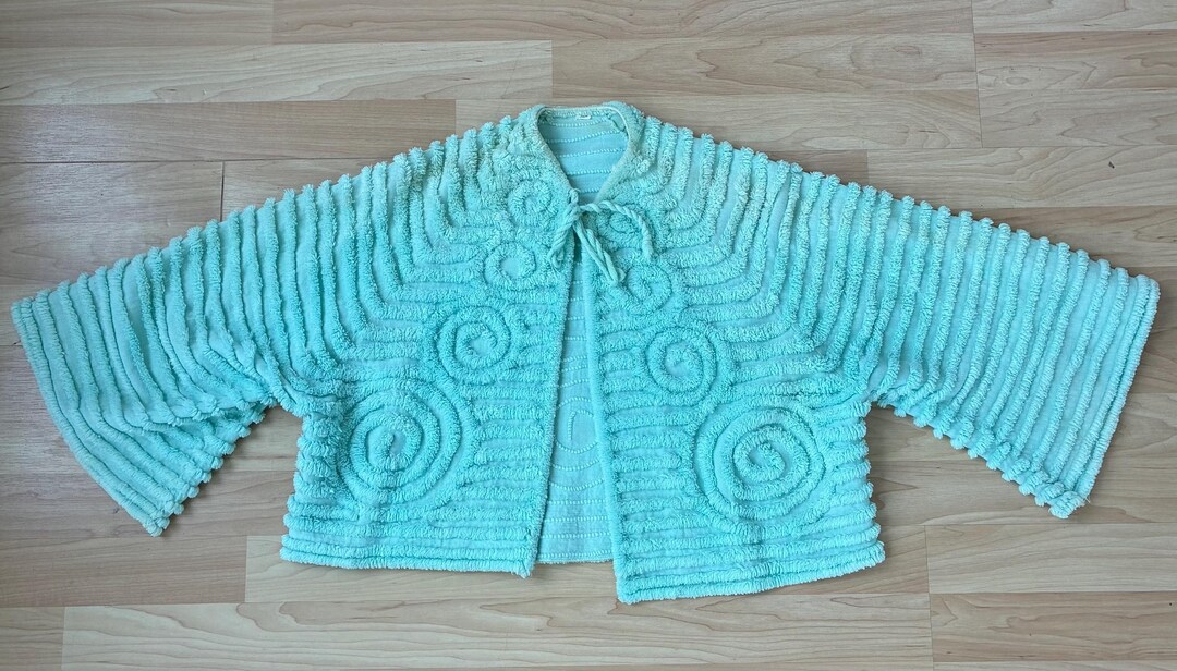 Vintage 1940s 1950s Beach Coverup Bolero Turquoise - Etsy