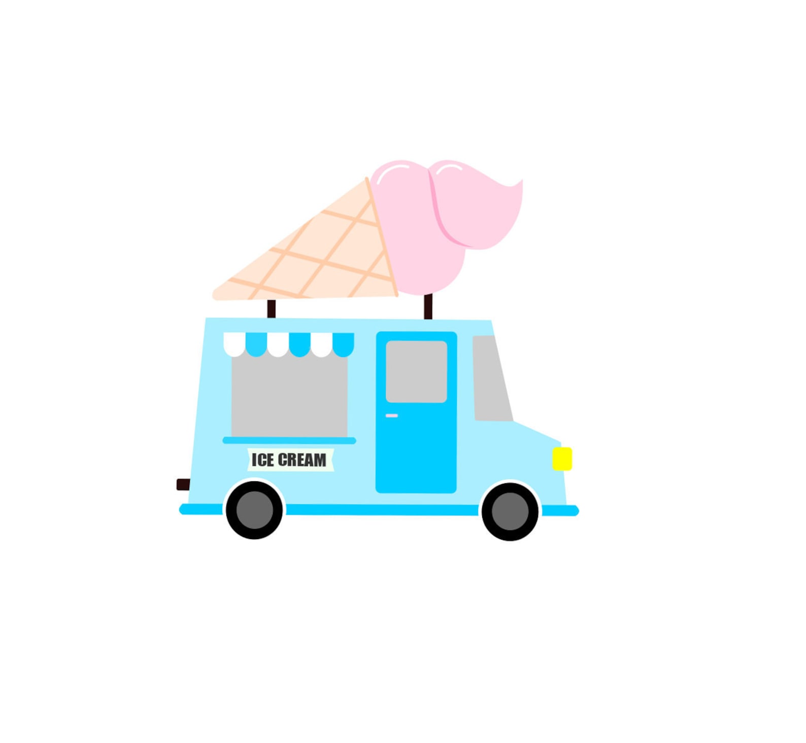 Ice Cream Truck SVG, Ice Cream Car Svg, Ice Cream Truck Clipart, Ice ...