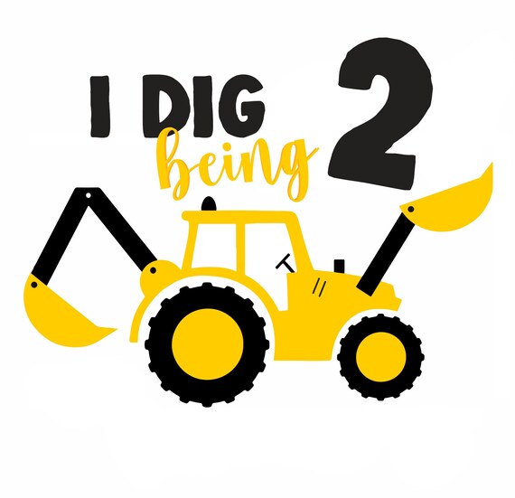 I Dig Being 2 SVG Construction Digger Construction Digger - Etsy