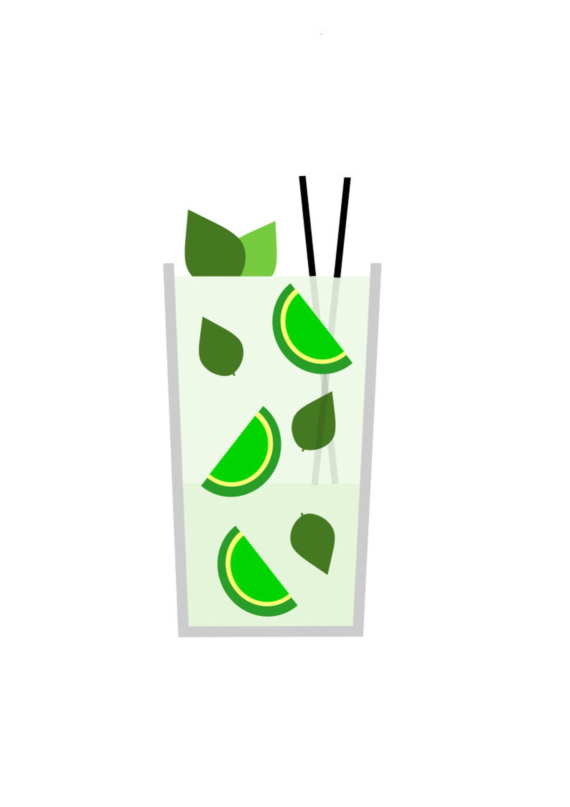Mojito SVG Drink SVG Mojito Clipart Mojito Vector - Etsy