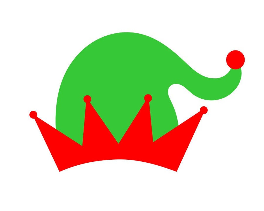 Elf Hat SVG File, Chrismas Elf Hat DXF FILE, Cutting File, Shilhuette ...