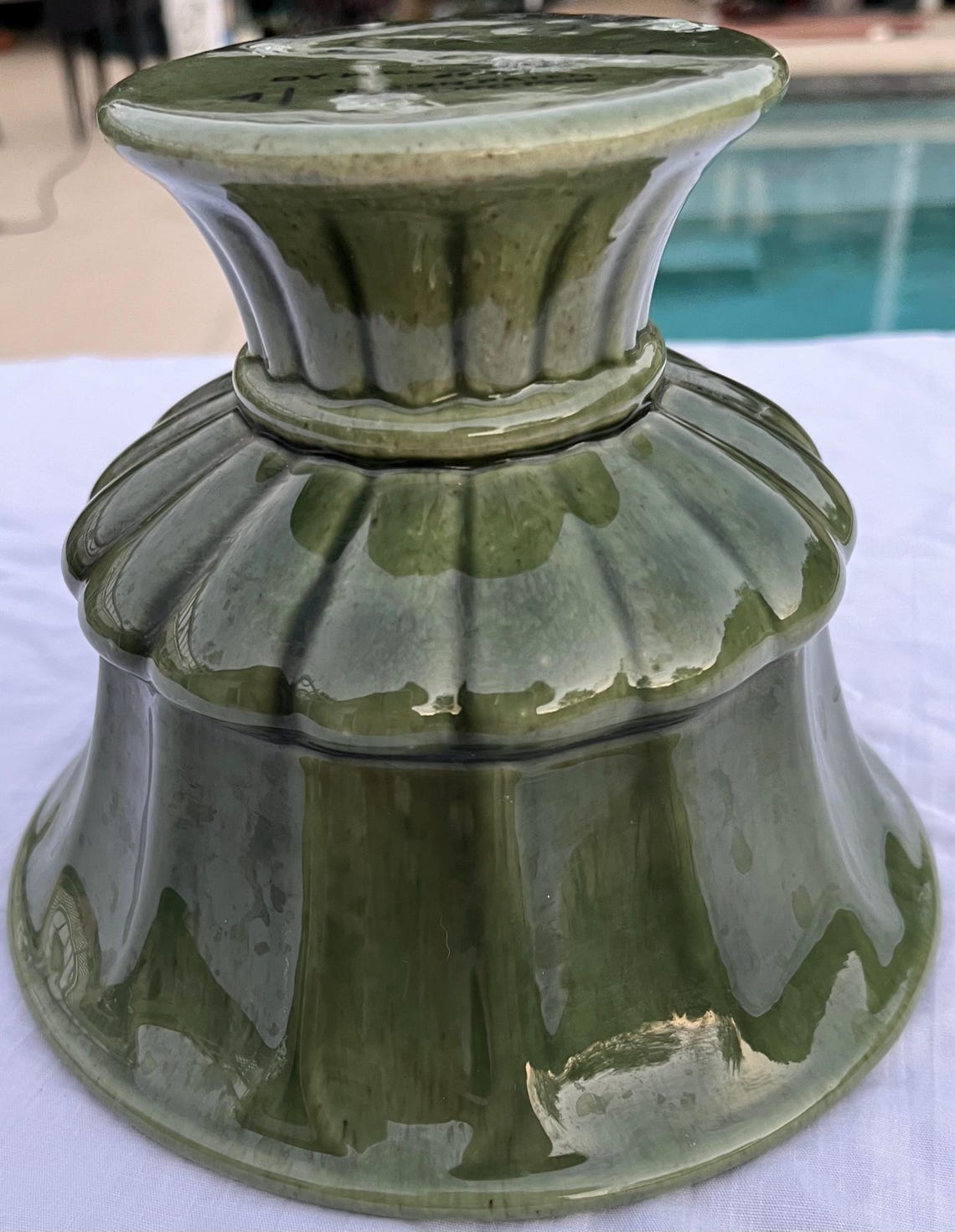 Haeger USA Vintage Planter Pedestal Vase Dark Green FTD F71 - Etsy