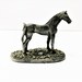 Vintage Cast Metal Pewter Horse Statue on Platform Desk | Etsy