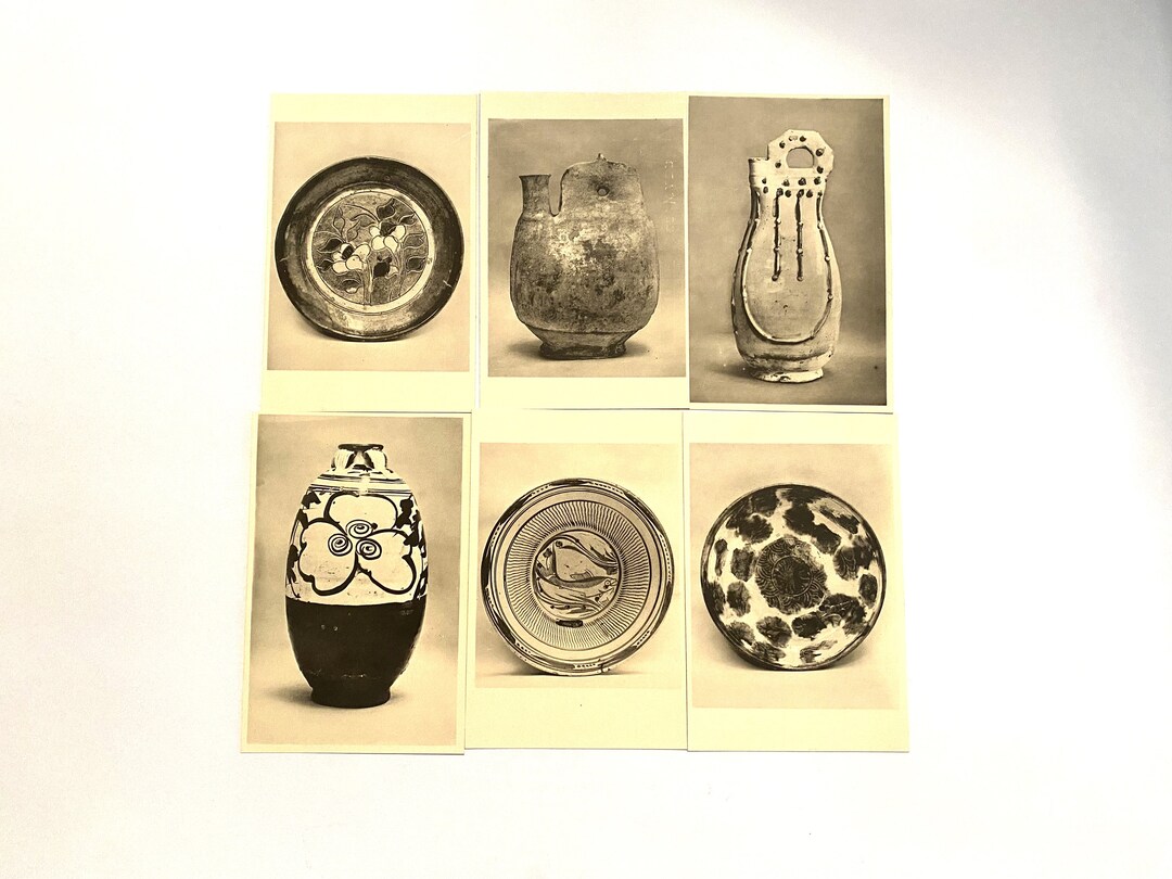 Vintage Chinese Post Cards Set of Six Black and White Postcards - Etsy