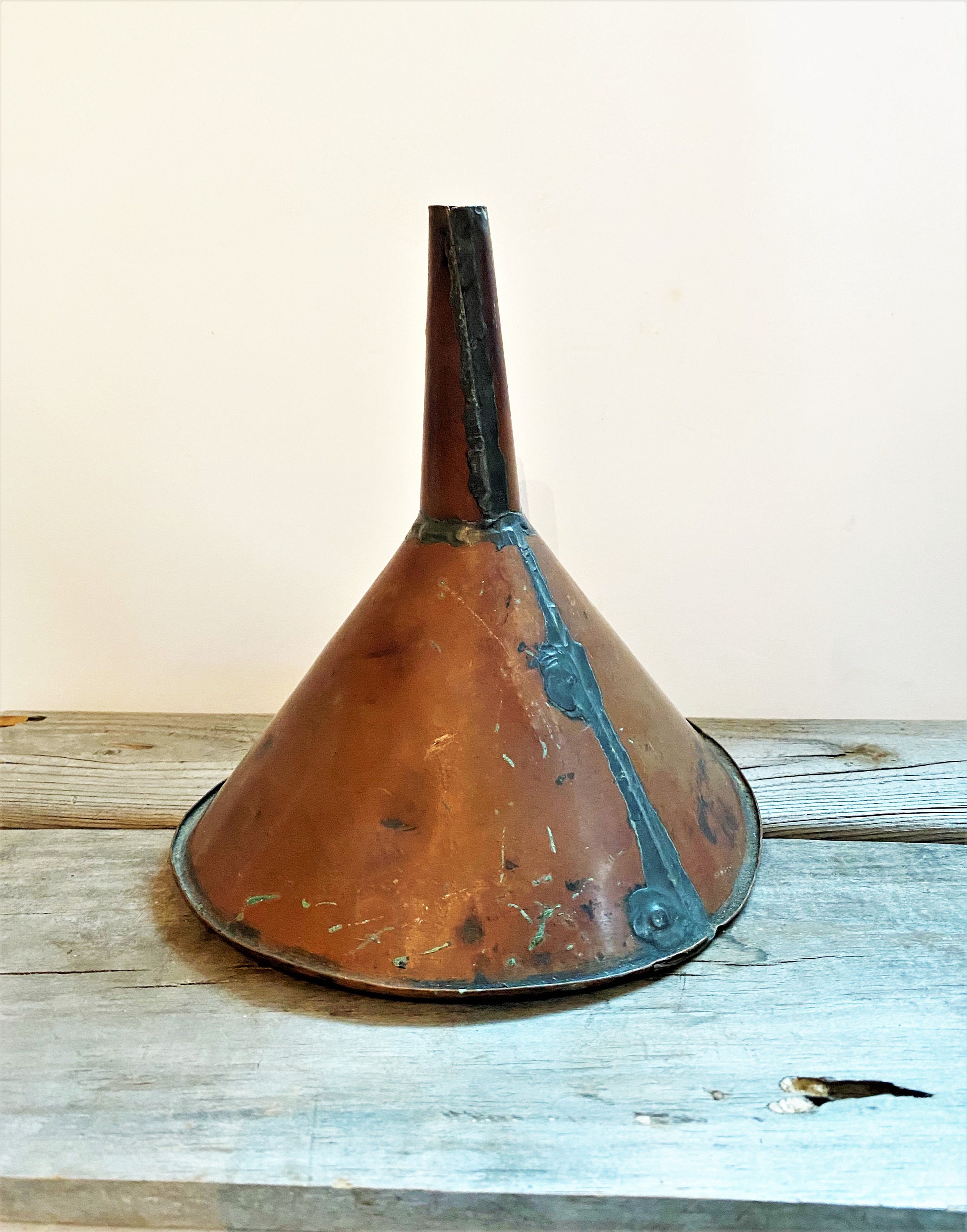 Extended with a section of copper pipe Vintage metal funnel Great ...