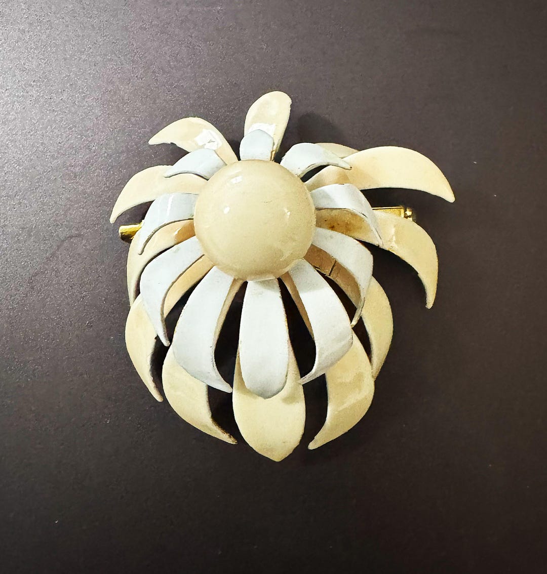 Vintage Sandor Company Jewelry Floral Brooch Retro Three-dimensional ...