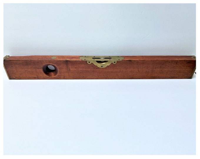 Antique Stanley Wood Level Early 1900s Cherry Wood 1890 Patent Date ...