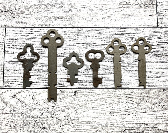 Vintage Flat Keys Padlocks, Desk, Filing Cabinets or Security Box Keys ...