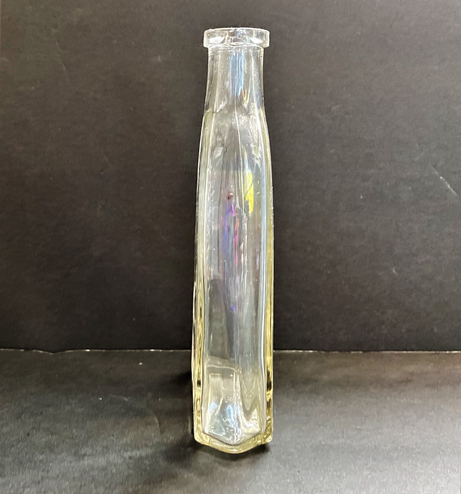 Antique Triangle Shape Bottle 3 1/2 Oz Clear Glass Bottle - Etsy