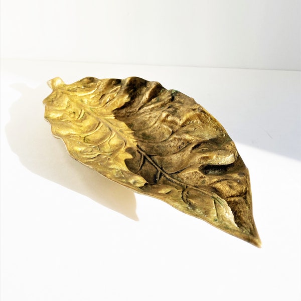 Brass Leaf Dish - Etsy