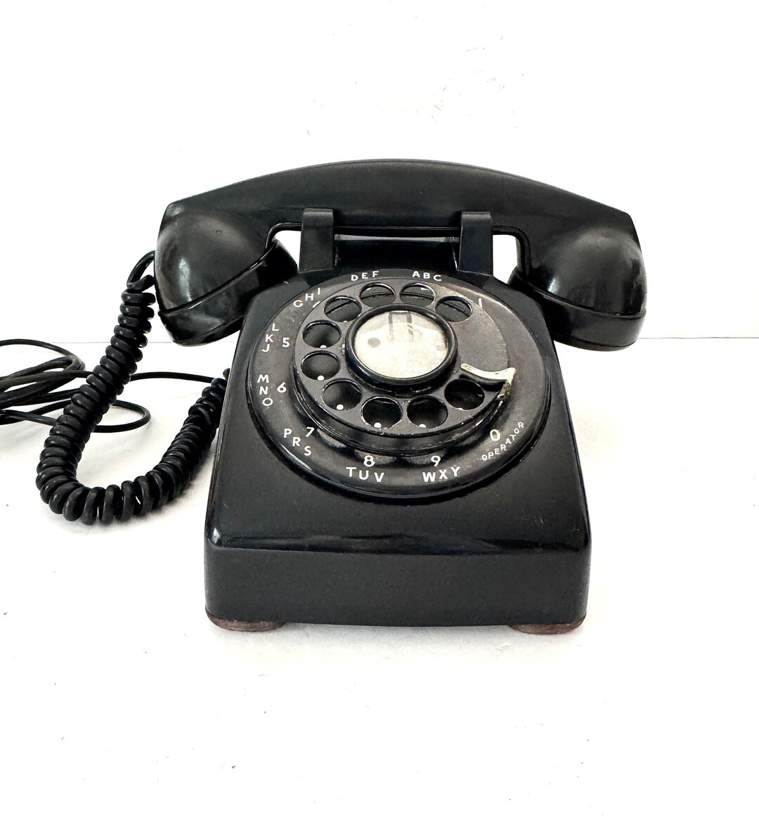 Vintage Rotary Telephone Western Electric Model 500 Black, Bell System ...