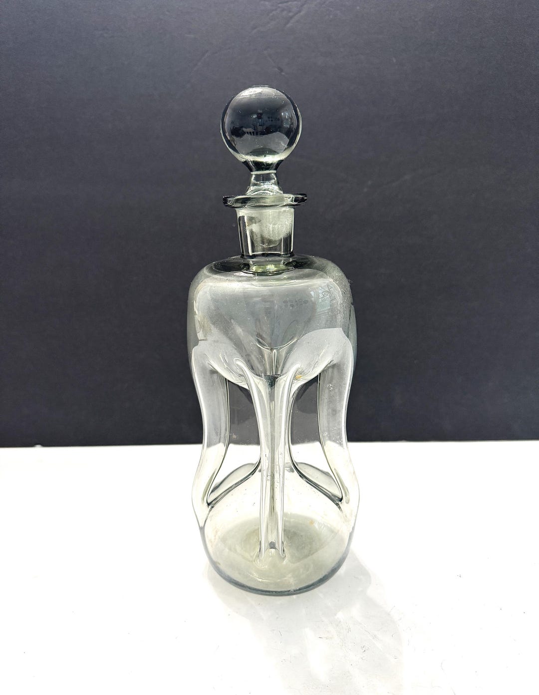 Vintage Holmegaard Kluk-kluk Glass Decanter Smokey Grey Decanter With ...