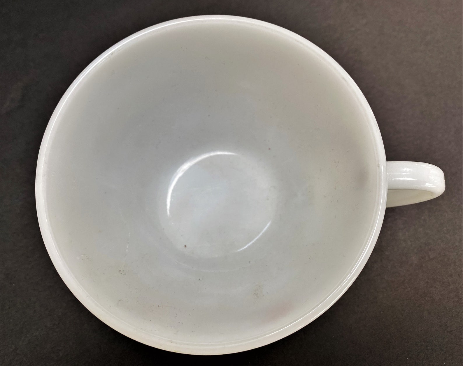 Vintage Fire King Milk Glass Cup and Snack Tray Fleurette | Etsy