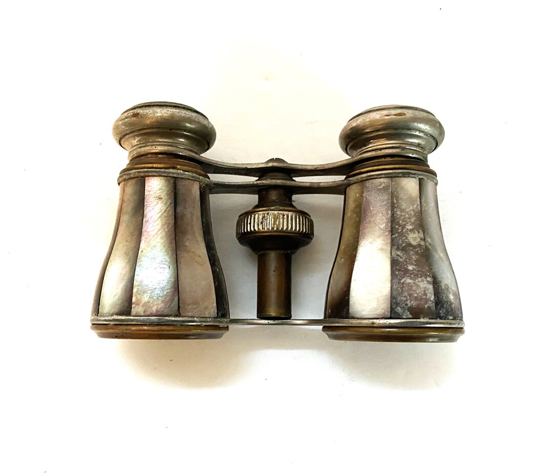 Antique Chevalier Opera Glasses Made in Paris, Brass and Abalone Mother ...