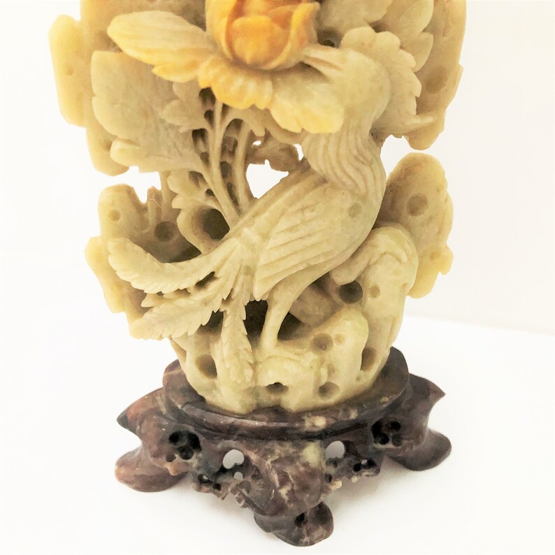 Vintage Chinese Soapstone Carving Beautiful Layered Phoenix | Etsy