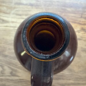 Vintage Syrup Jug Brown and Tan Glass Bottle 8 3/4 Inch High Obear ...