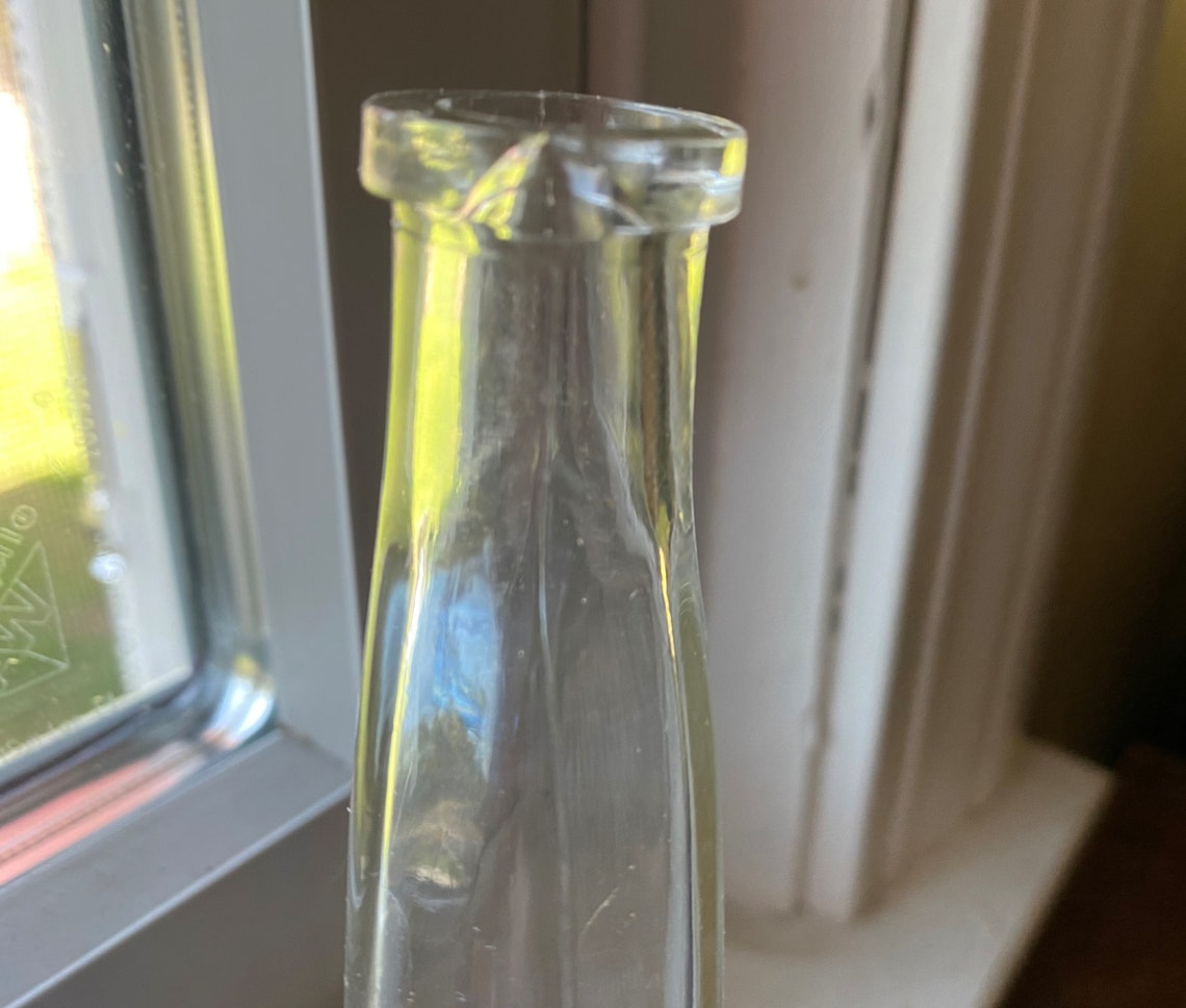 Antique Triangle Shape Bottle 3 1/2 Oz Clear Glass Bottle | Etsy