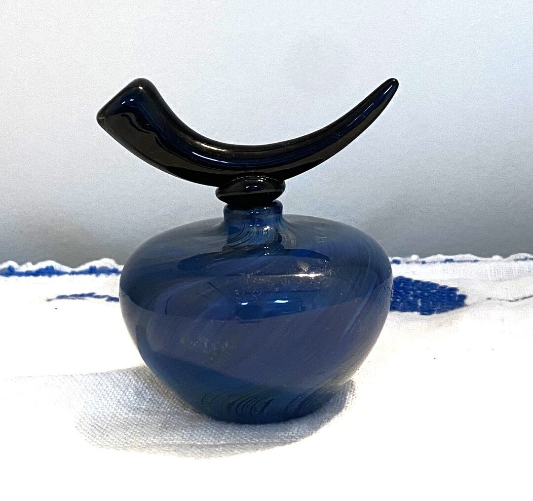 Vintage Cased Glass Perfume Bottle Horizontal Applicator Refillable ...