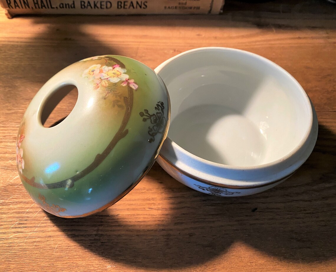 Antique Porcelain Hair Receiver Beautiful White Porcelain With - Etsy