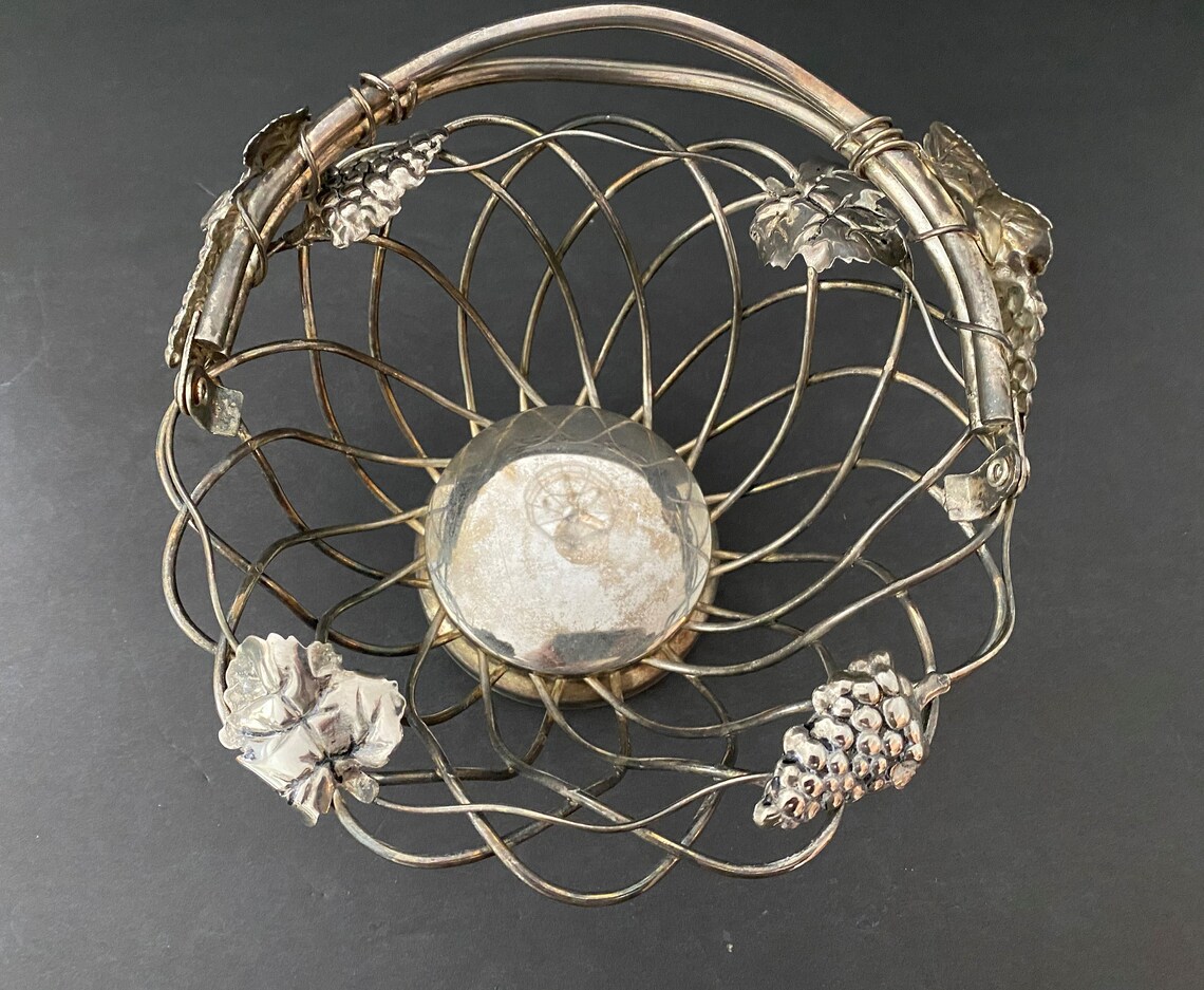 Vintage Godinger Silver Plated Basket With Grape Leaf Design - Etsy