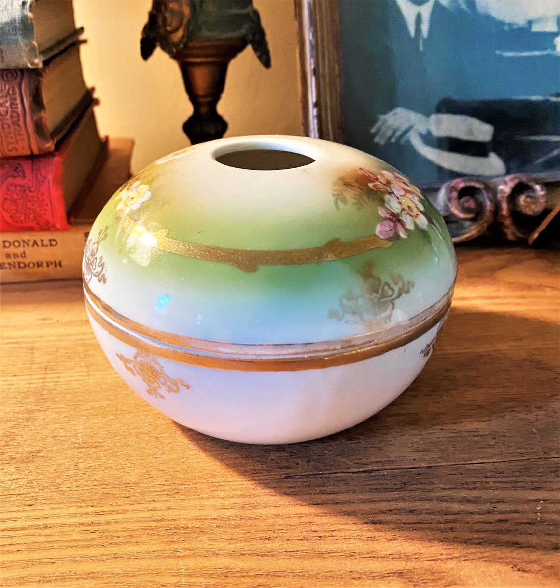 Antique Porcelain Hair Receiver Beautiful White Porcelain With - Etsy