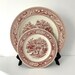 Vintage Royal Ironstone Plates Memory Lane Pink Transferware - Etsy