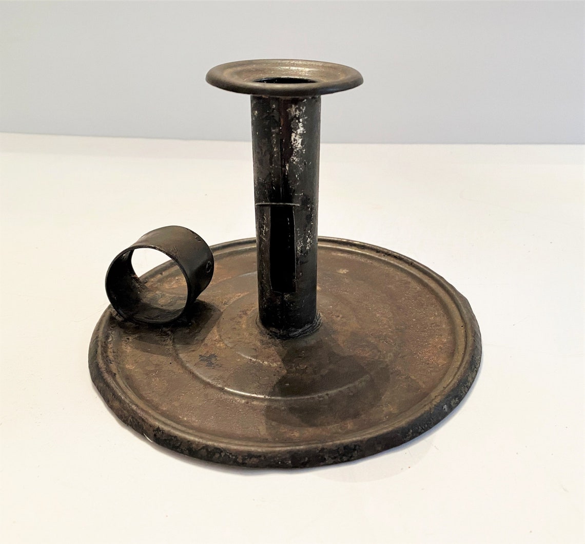 Antique Candlestick Holder Hogscraper Chamber Candlestick With - Etsy