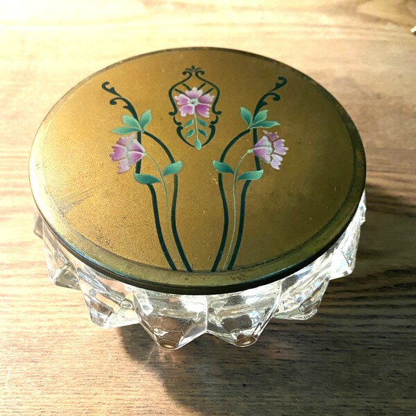 Antique Powder Jar - Etsy