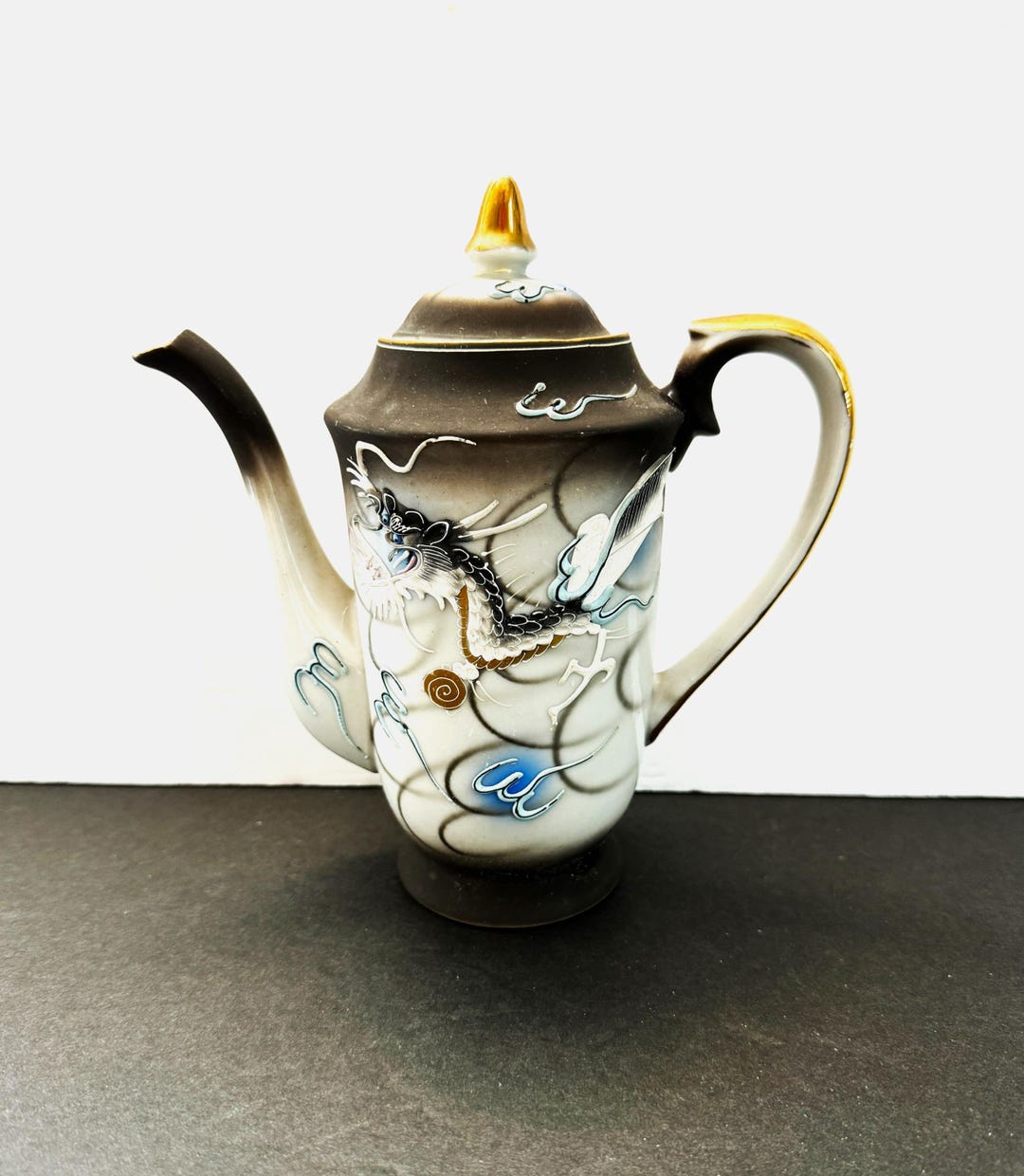 Vintage Japanese Moriage Dragonware Porcelain Teapot With Lid Hand ...