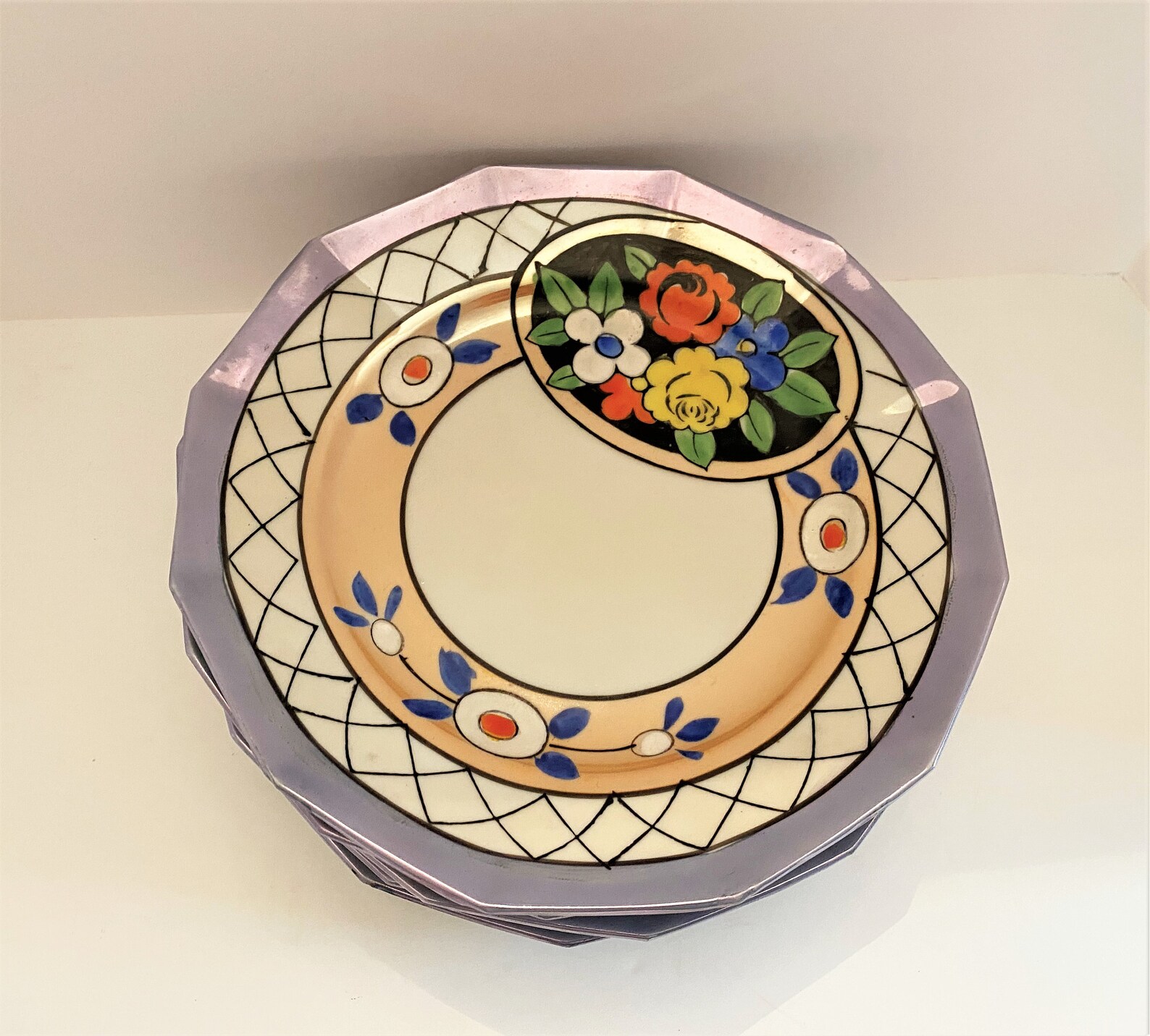 Vintage Lusterware Plates Set of Six Delicate Iridescent - Etsy